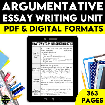 Argumentative Essay Writing Unit – 2 Peas and a Dog