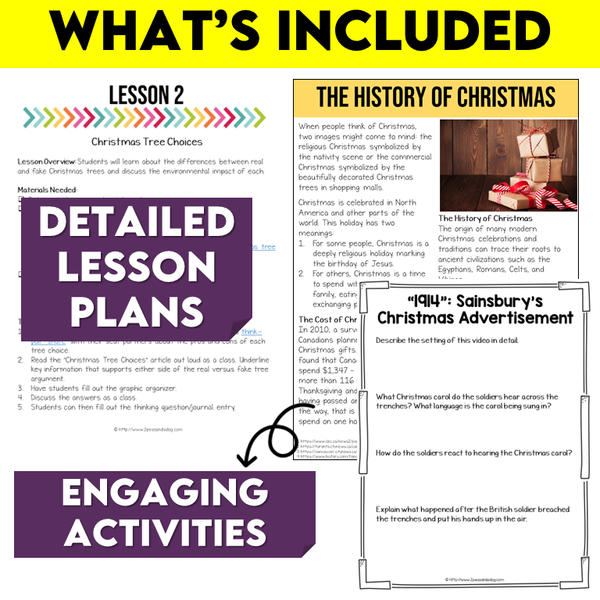 Middle School Christmas Activities Bundle – 2 Peas and a Dog