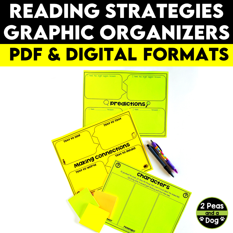 Reading Strategies Graphic Organizers – 2 Peas and a Dog
