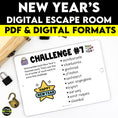 New Year's Digital Escape Room – 2 Peas and a Dog