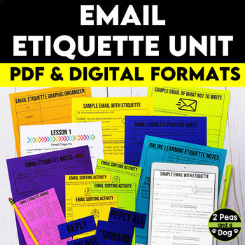 Email Etiquette Unit - Digital Citizenship Lessons – 2 Peas and a Dog